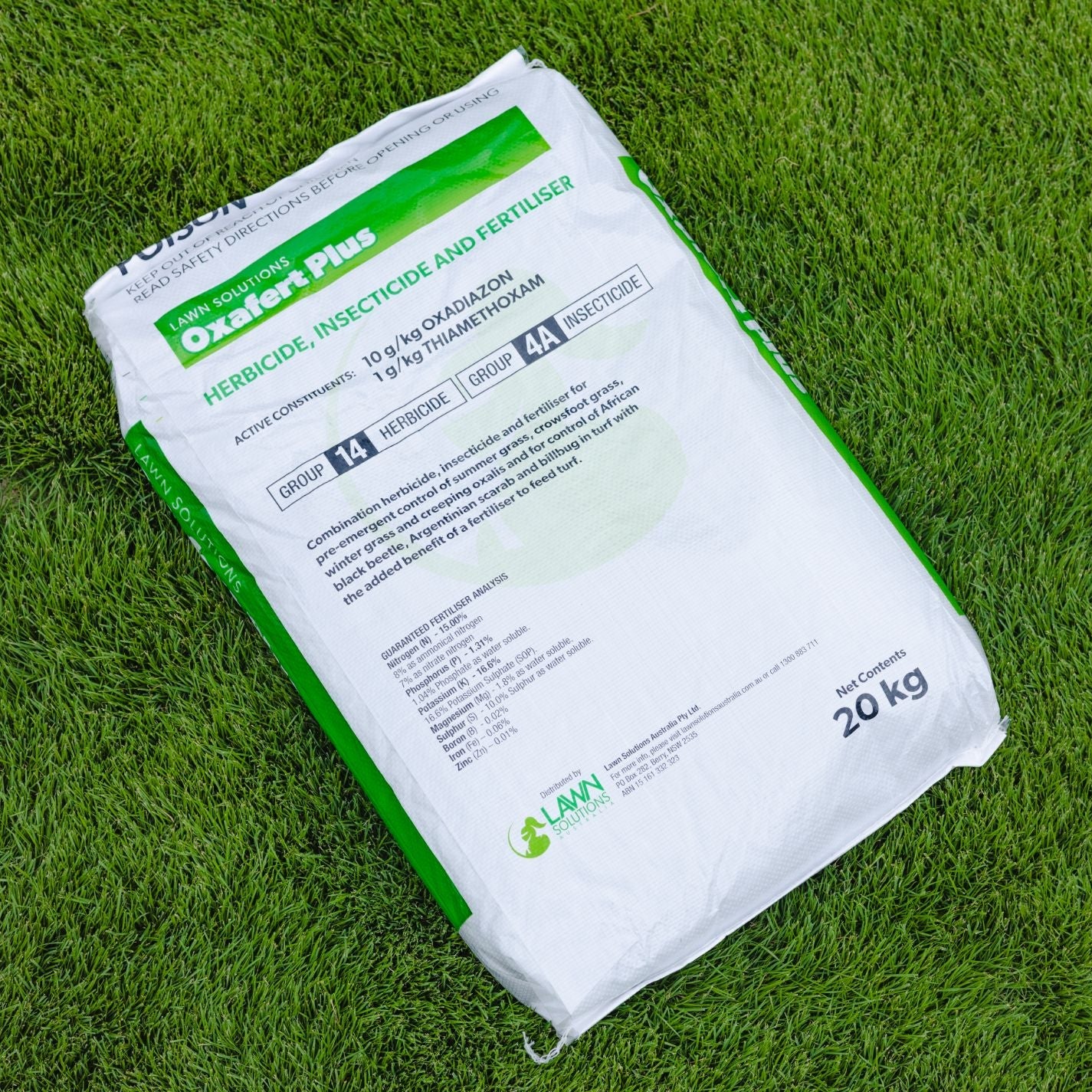 Oxafert Plus 20kg Herbicide, Insecticide & Fertiliser – GoTurf